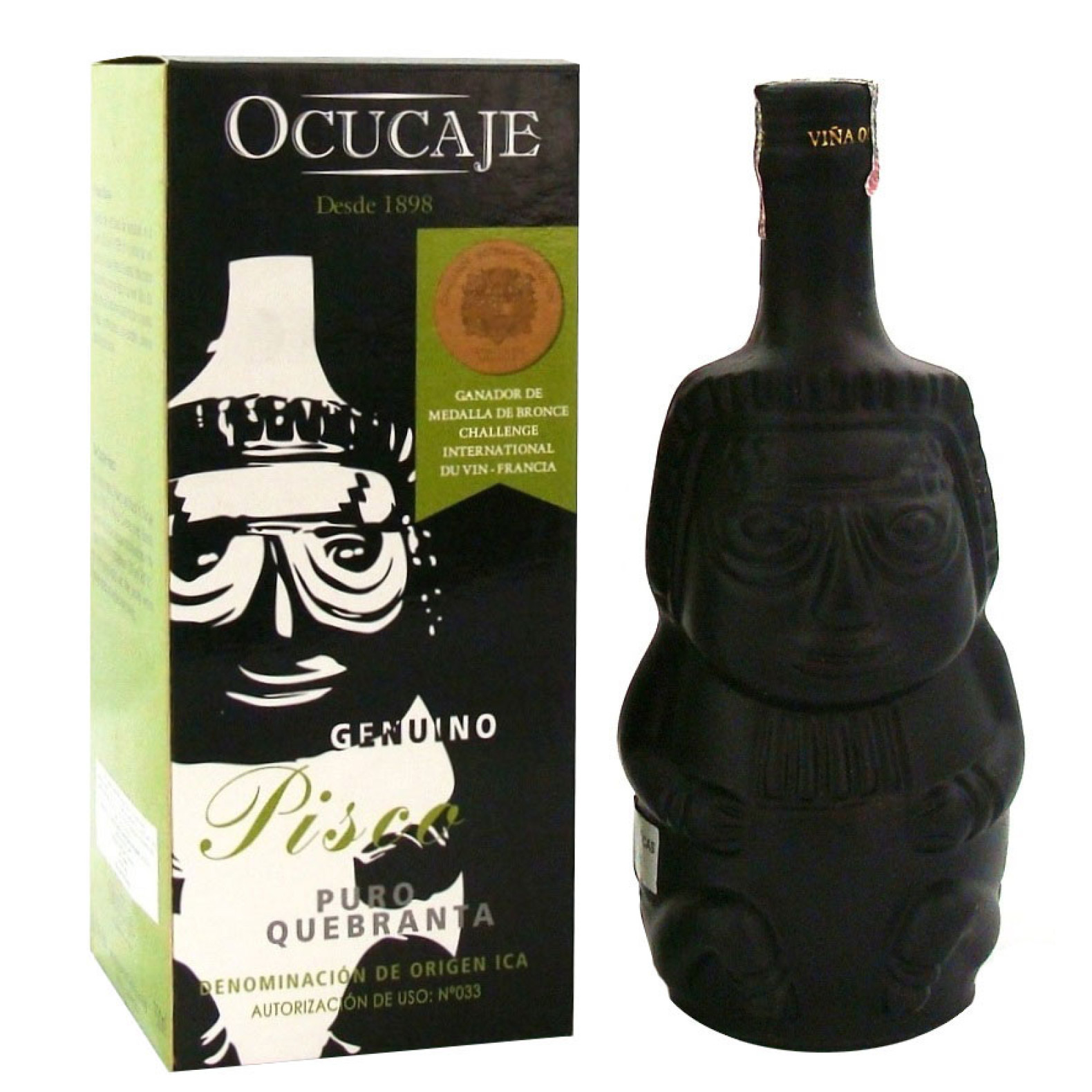 Aperitivo Pisco Huaco Black Quebranta Ocucaje (750ml) - Banca do Ramon