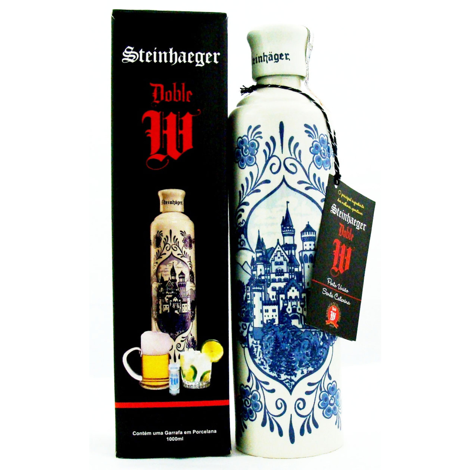 Aperitivo Steinhaeger Doble W Luxo Porcelana Azul (1L) - Banca do Ramon