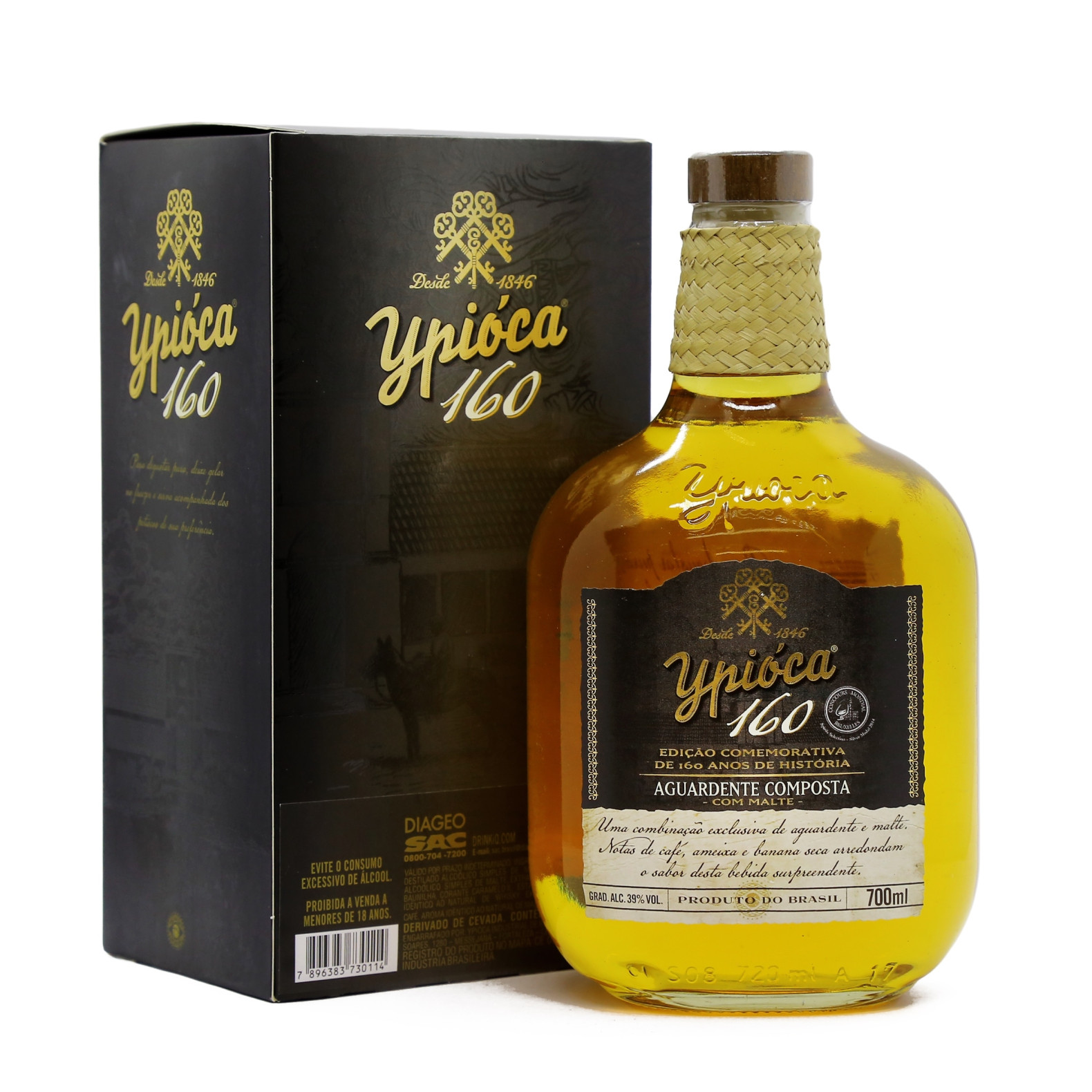 Cachaça Composta Ypioca 160 Anos com Malte 700ml - Banca do Ramon