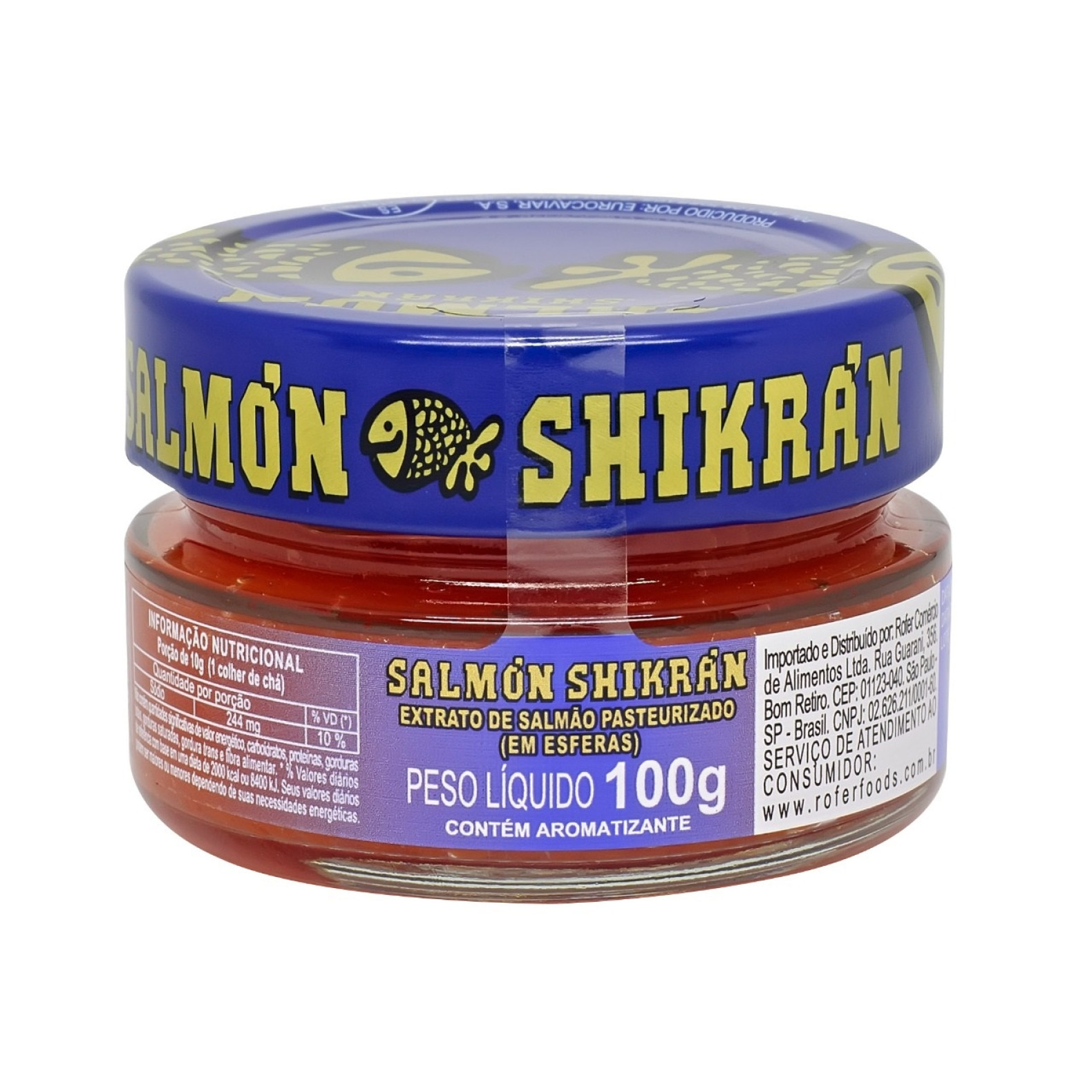 Caviar de Salmão Pasteurizado Shikran 100g - Banca do Ramon