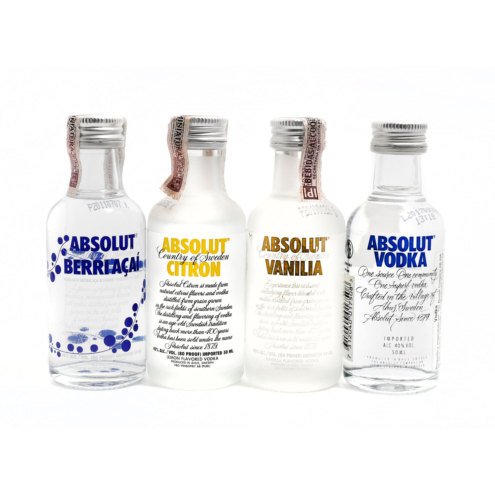 Kit Miniaturas Vodka Absolut (50ml) - Banca do Ramon