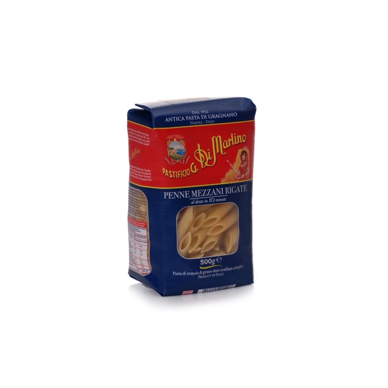Macarrão Penne Mezzani Rigate Di Martino Grano Duro (500g) - Banca do Ramon