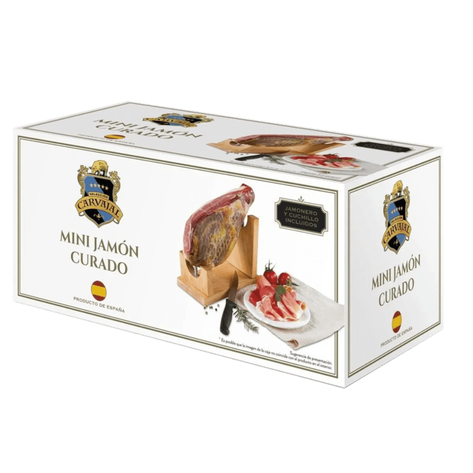 Kit Mini Jamon Serrano Curado Selección Carvajal 1 kg - Banca do Ramon