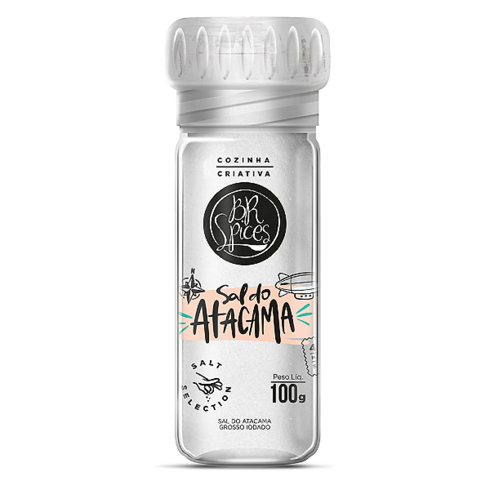 Moedor de Sal do Atacama Br Spices 100g - Banca do Ramon