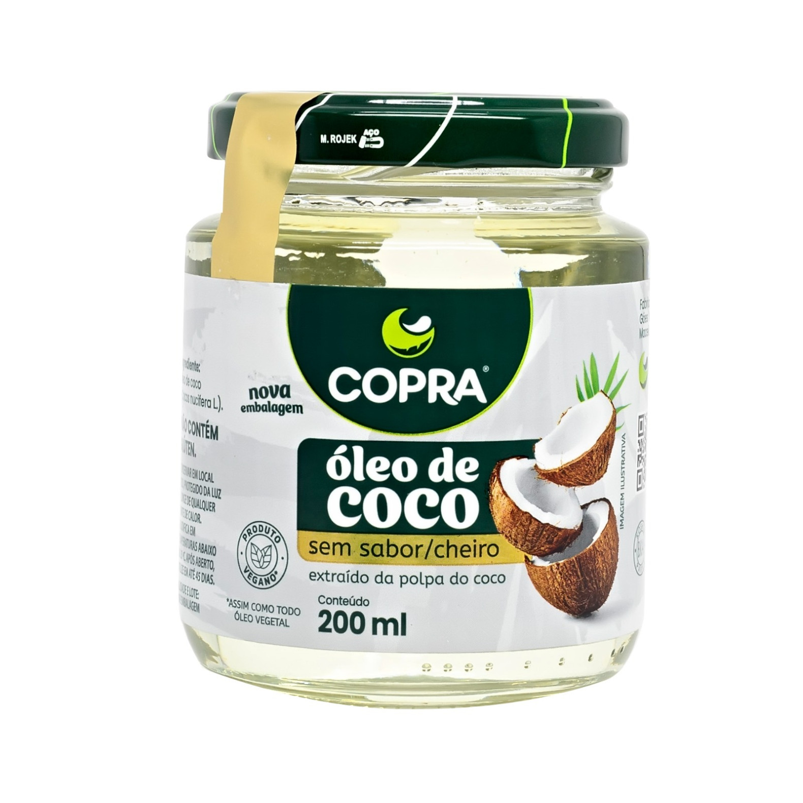 Óleo de Coco Sem Sabor / Cheiro 200ml - Banca do Ramon