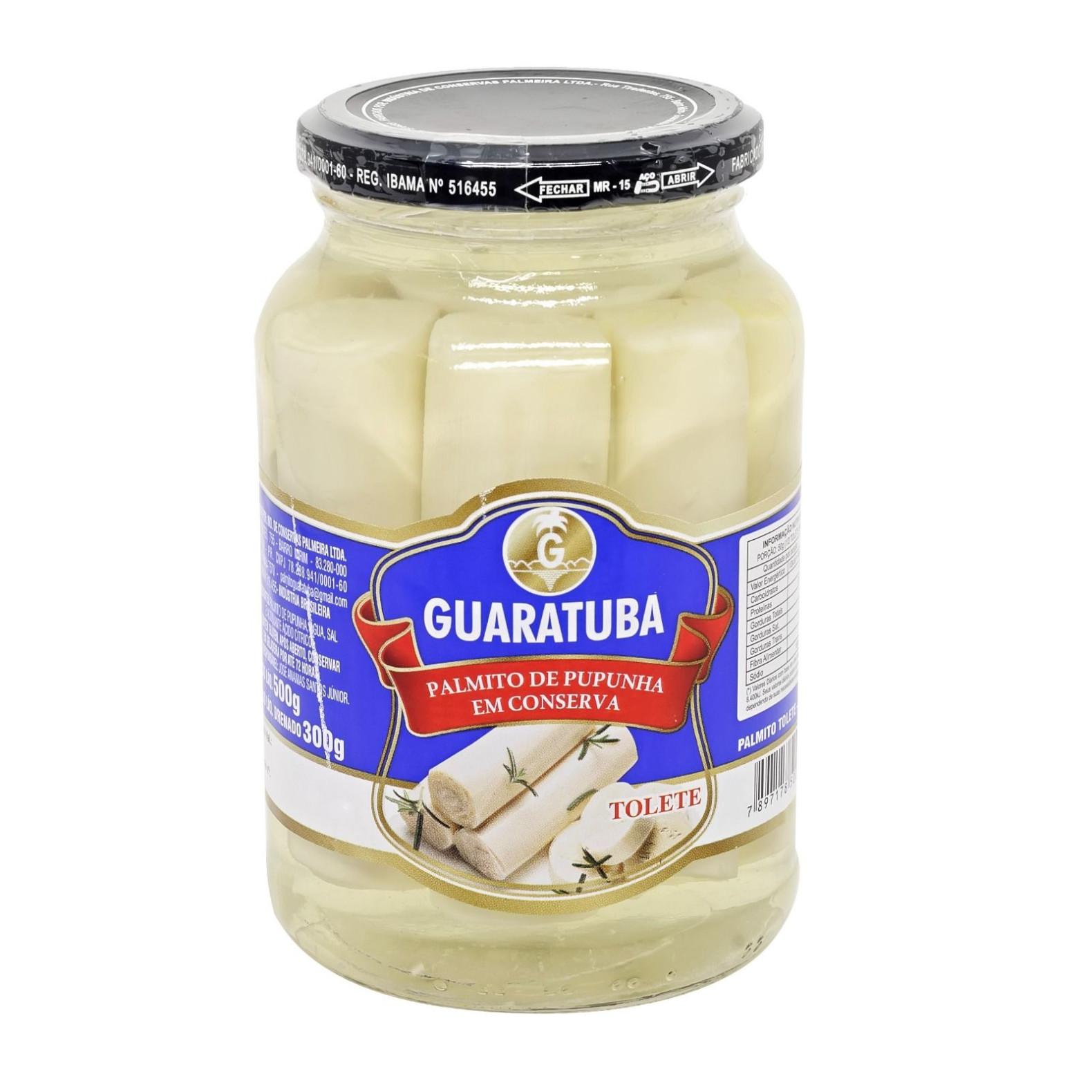 Palmito Pupunha em Conserva Guaratuba 500g - Banca do Ramon