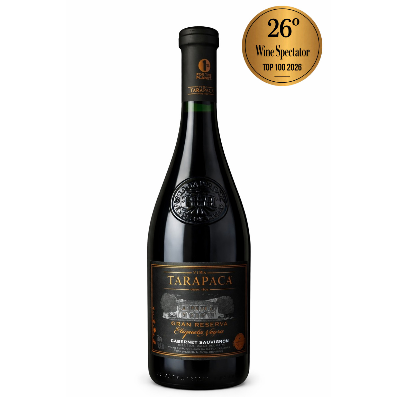 Vinho Tarapacá Gran Reserva Etiqueta Negra 2022 750ml - Banca do Ramon