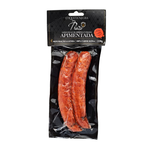 Linguiça Calabresa Curada Apimentada Prieto (220g) | Banca Do Ramon