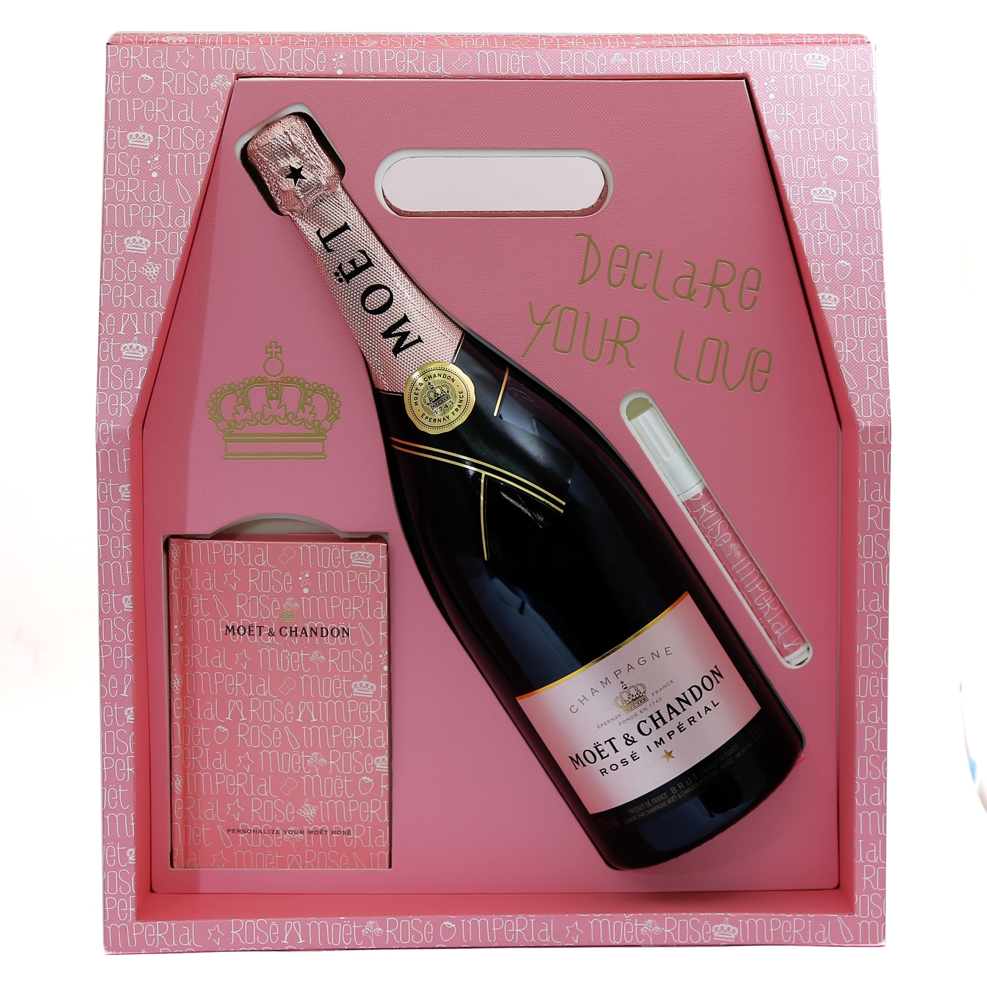 Kit Champagne Moet Chandon Imperial Rosé Love (1,5L) - Banca do Ramon
