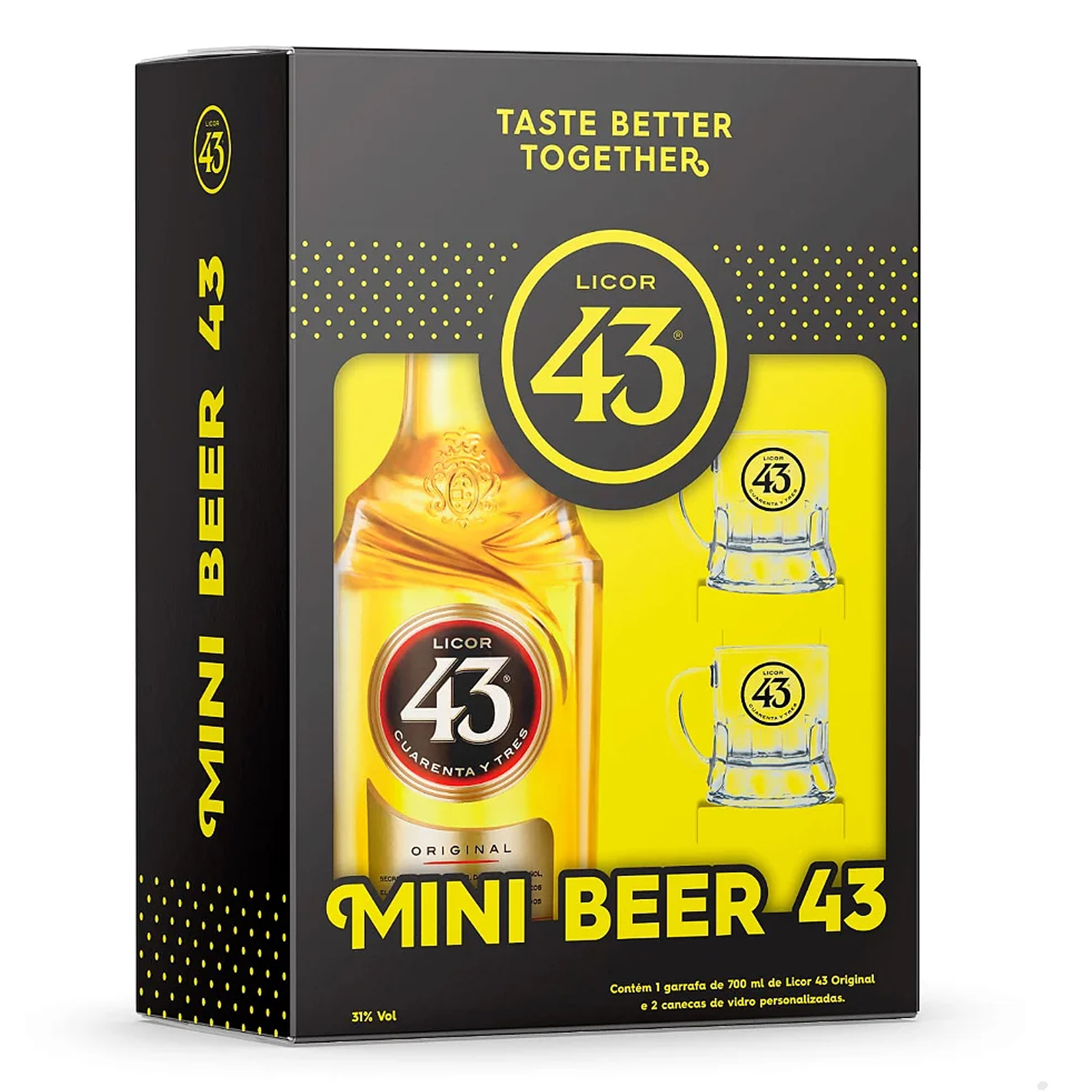 Kit Licor 43 + 2 Mini Canecas de Vidro (un) - Banca do Ramon
