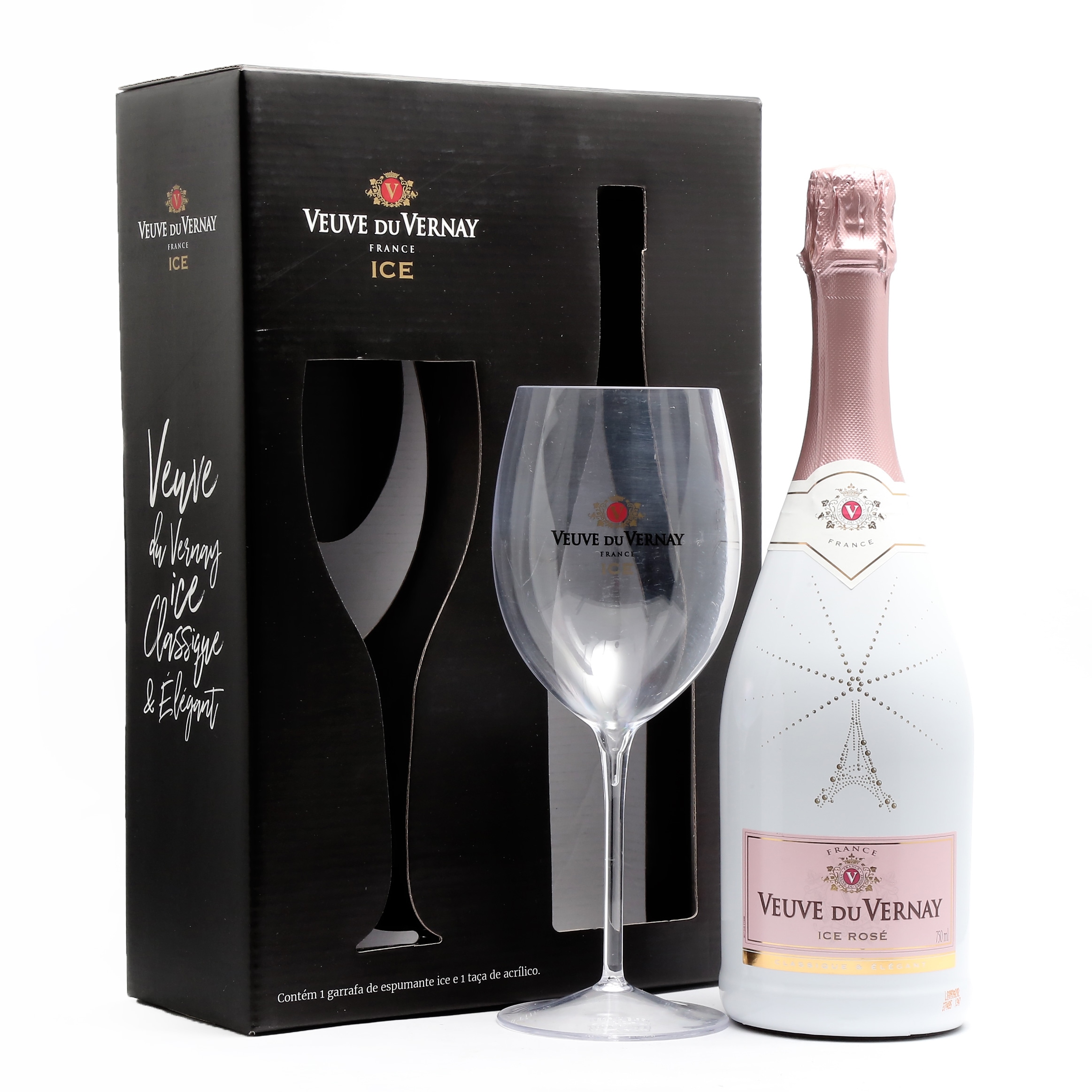 Kit Veuve Du Vernay Ice Rosé (750ml) - Banca do Ramon