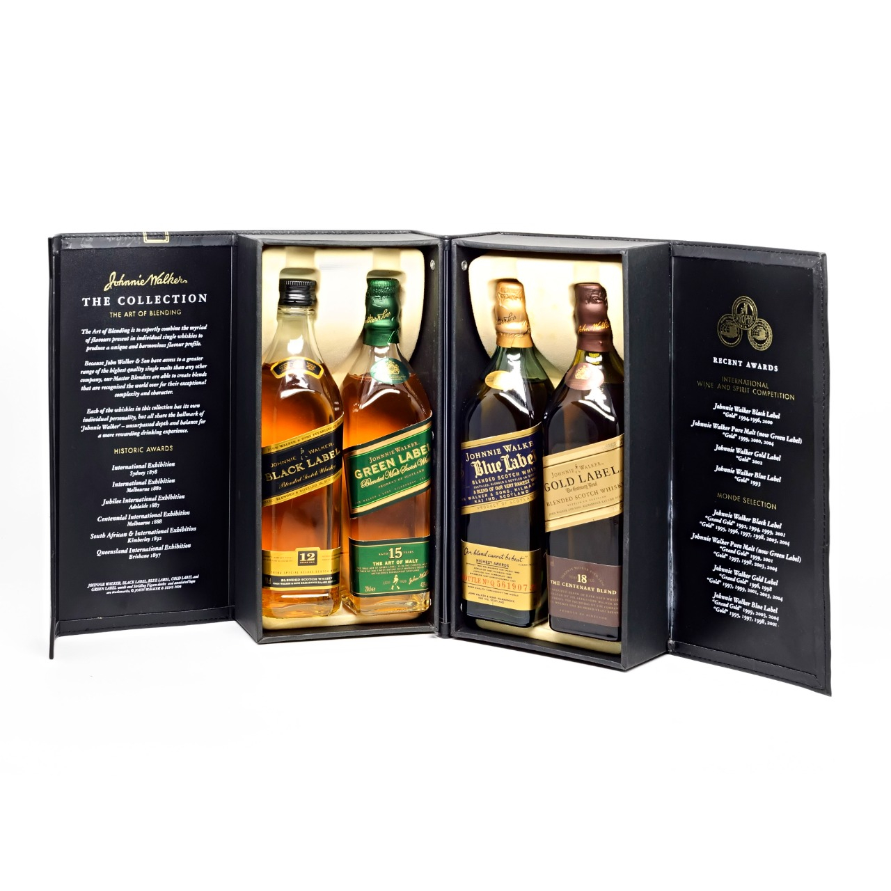 Kit Whisky Johnnie Walker The Collection Preto (4x200ml) - Banca do Ramon