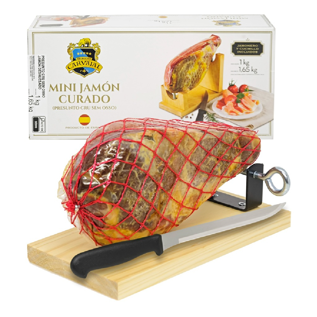 Kit Mini Jamon Serrano Curado Selección Carvajal 1 kg - Banca do Ramon