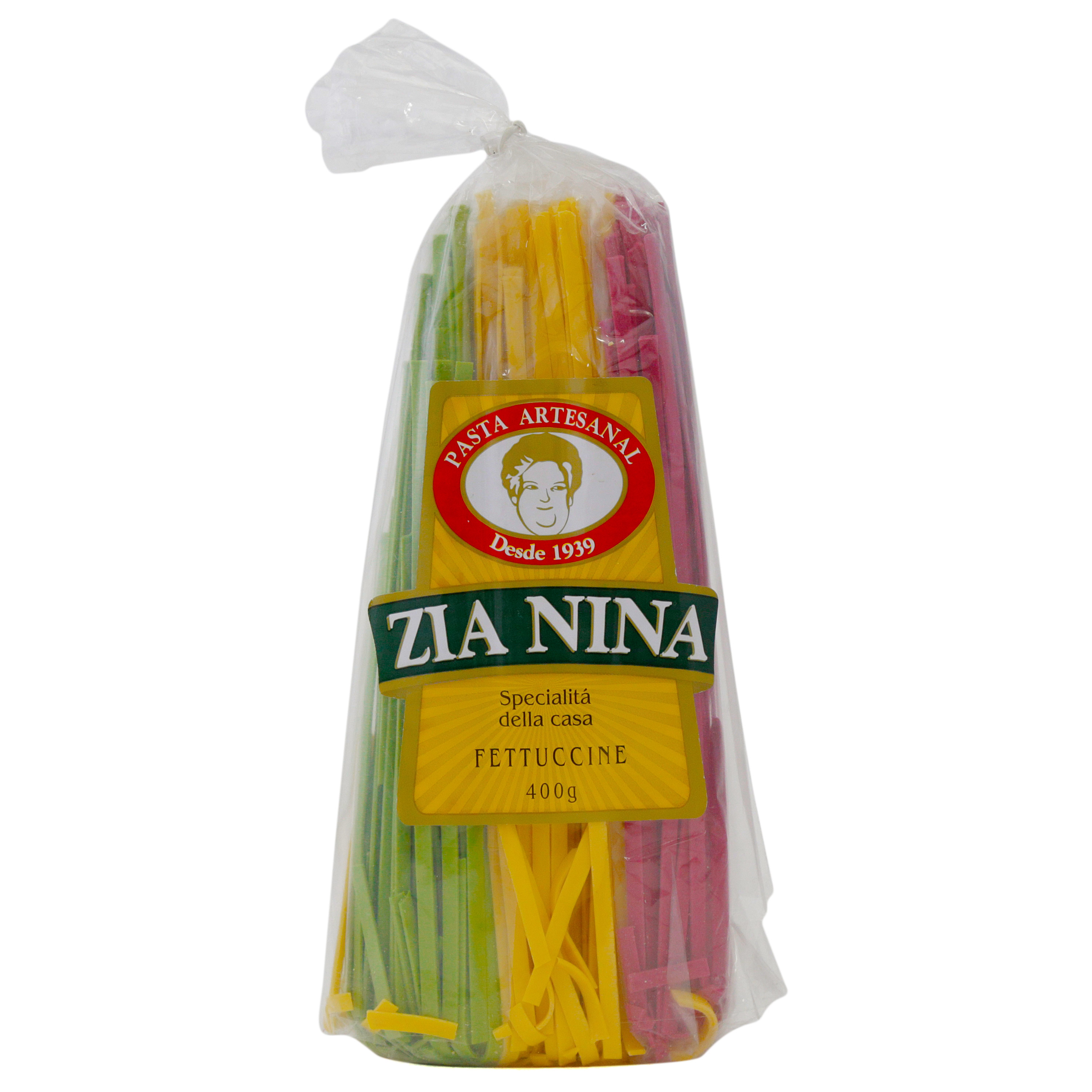 Macarrão Fettuccine Tricolor Zia Nina (400g) - Banca do Ramon