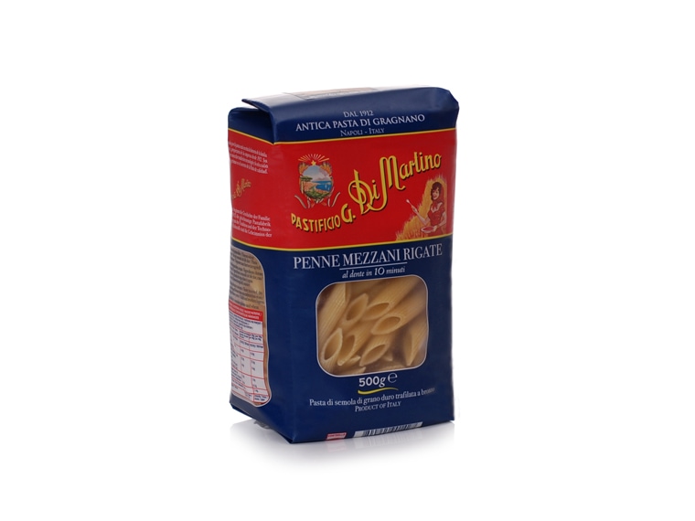 Macarrão Penne Mezzani Rigate Di Martino Grano Duro (500g) - Banca do Ramon