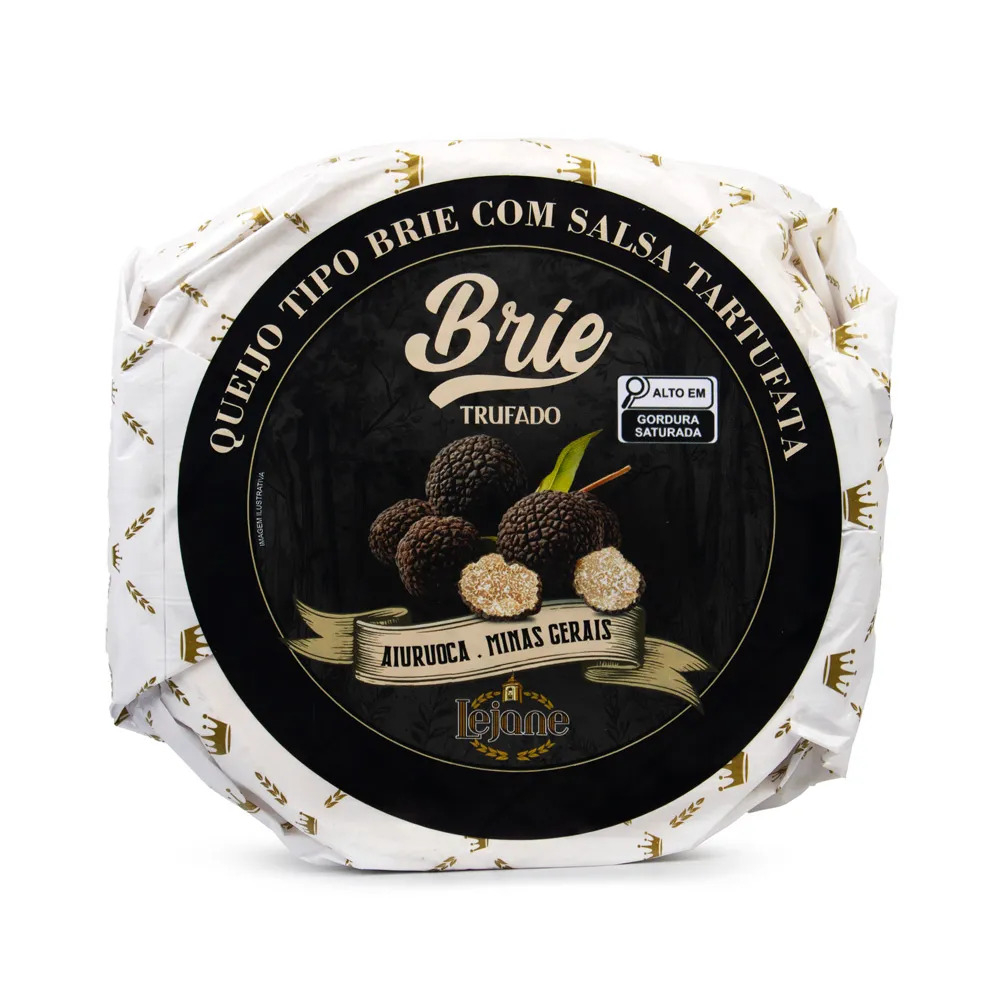 Queijo Brie TRUFADO Nacional Lejane Peça Aprox. 1,2Kg - Banca do Ramon
