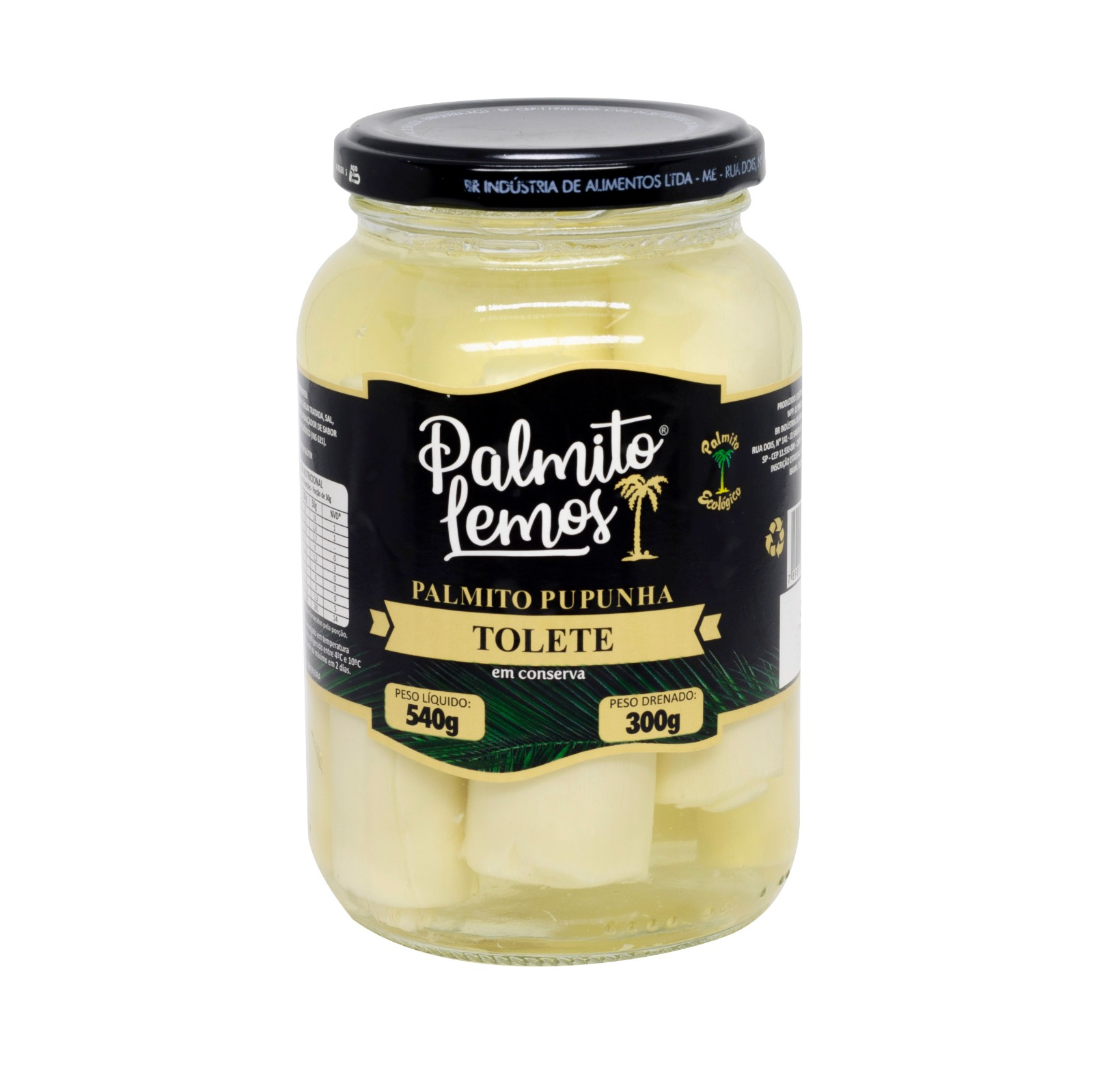 Palmito Pupunha Lemos 540g - Banca do Ramon